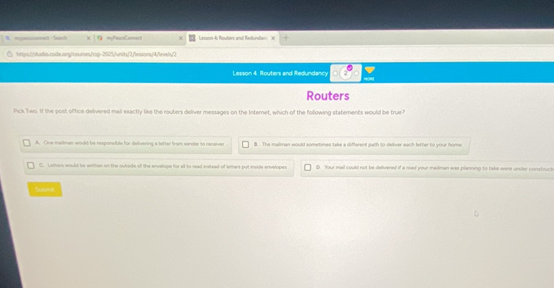 Lesson 4 Routers and Redundancy Routers AckTwo. If the Post Office ...