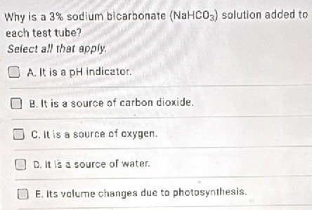 Why 3% Sodium Bicarbonate (NaHCO_(3)) Solution Added to Test Tube ...