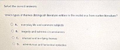 Select the Correct Answers Which Types of Themes Distinguish Literature ...