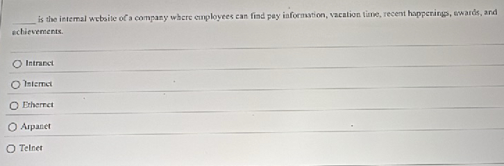 __ Is the Internal Website of a Company Where Employees Can Find Pay ...