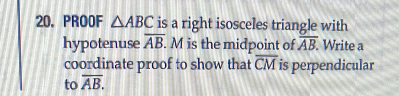 20. PROOF Delta ABC Is Right Isosceles Triangle with Hypotenuse ...