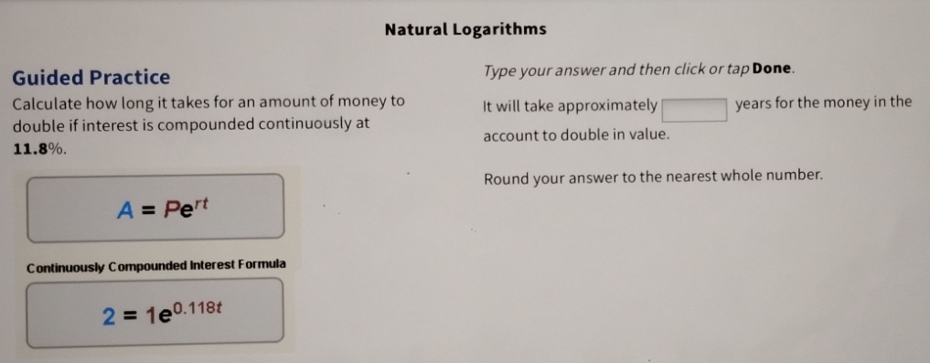 Guided Practice Calculate How Long It Takes for an Amount of Money to ...