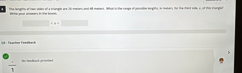 The Lengths of Two Sides of Triangle 26 Meters 48 Meters. What Is the ...