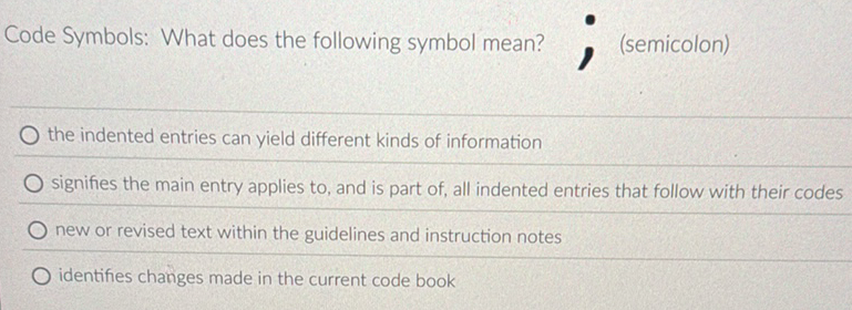 Code Symbols: What Does the Following Symbol Mean? (semicolon) the ...
