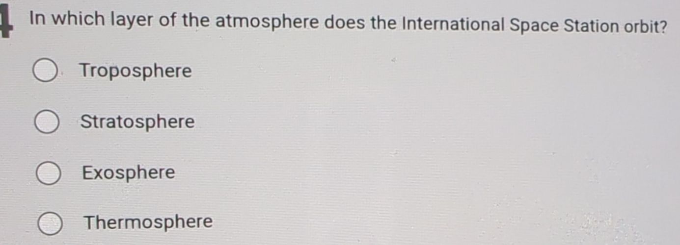 In Which Layer of the Atmosphere Does the International Space Statior ...