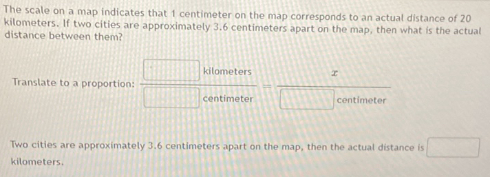 Scale Map Indicates 1 Centimeter Map Corresponds to Actual Distance 20 ...