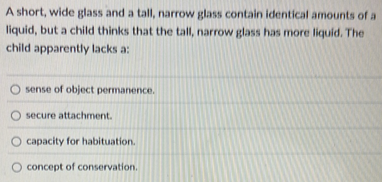 A Short, Wide Glass and a Tall, Narrow Glass Contain Identical Amounts ...