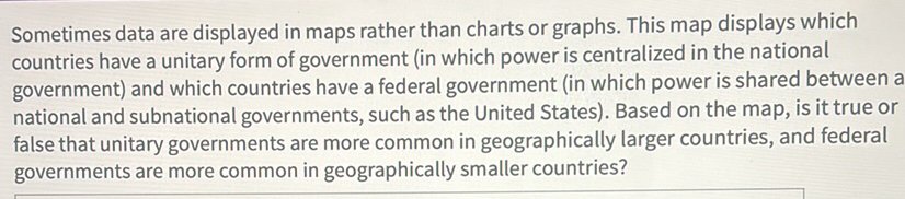 Sometimes Data Displayed Maps Rather Than Charts or Graphs. This Map ...