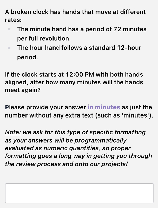 Broken Clock Hands Move Different Rates: Minute Hand Period 72 Minutes ...