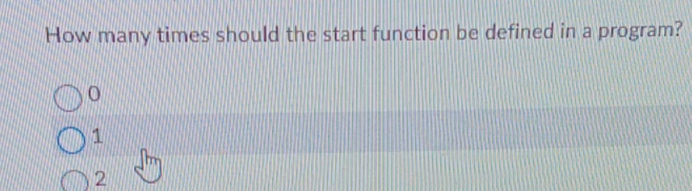 How Many Times Should the Start Function Be Defined in a Program ...