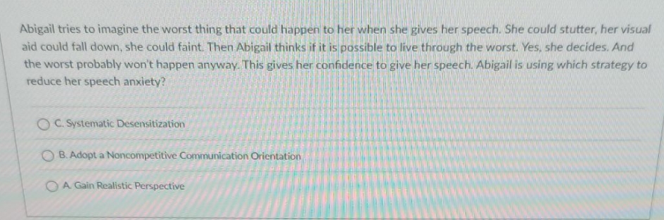 Abigail Tries to Imagine Worst Thing Happen to When Gives Speech ...