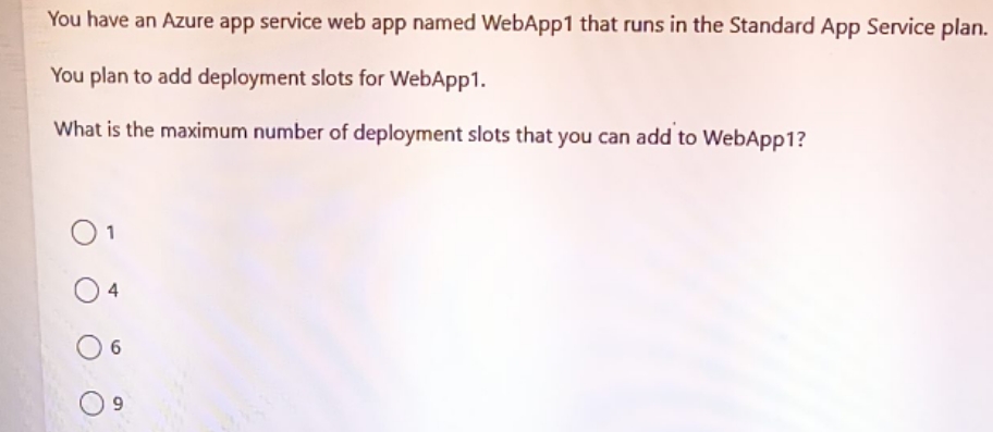 You Have an Azure App Service Web App Named WebApp1 That Runs in the ...