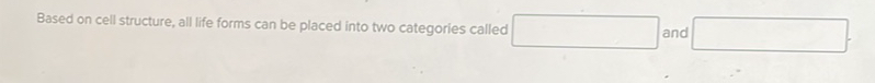Based on Cell Structure Life Forms Can Placed into Two Categories ...