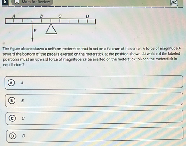 The Figure Shows Uniform Meterstick That Set on Fulcrum Its Center ...