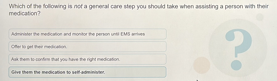 Following General Care Step You Take Assisting Person with Medication ...