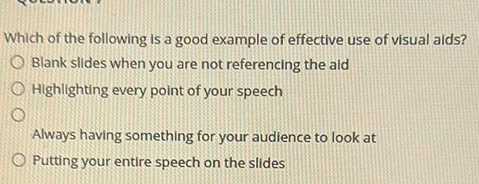 Which of the Following Is a Good Example of Effective Use of Visual ...
