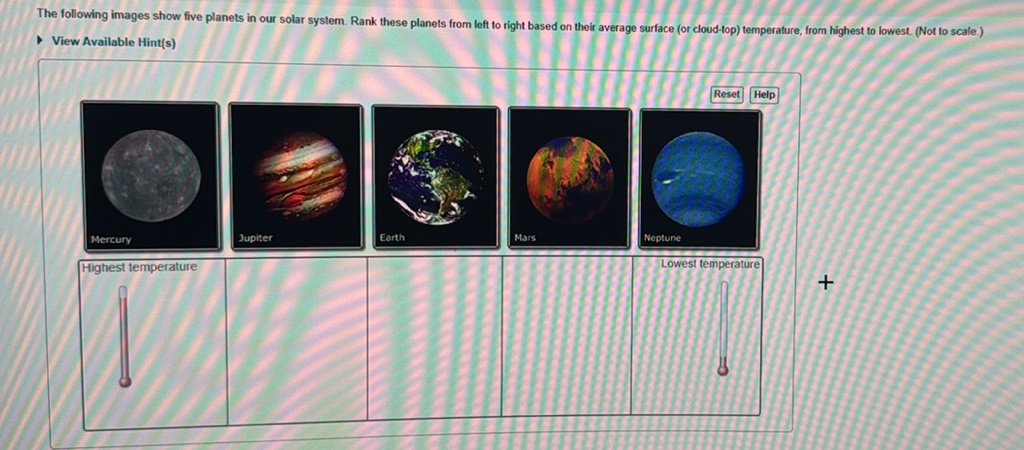 Following Images Show Five Planets Solar System. Rank These Planets ...