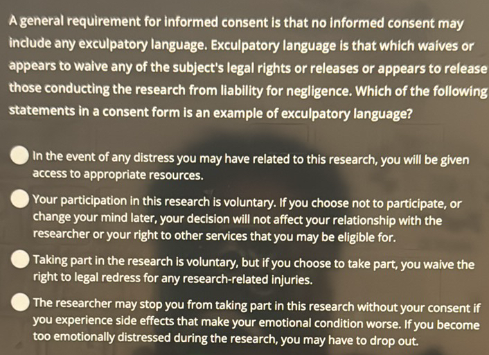 General Requirement Informed Consent That No Informed Consent May ...