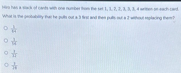 Hiro Stack of Cards with One Number the Set 1,1,2,2,3,3,3,4 Written on ...