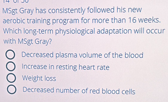 MSgt Gray Has Consistently Followed His New Aerobic Training Program ...