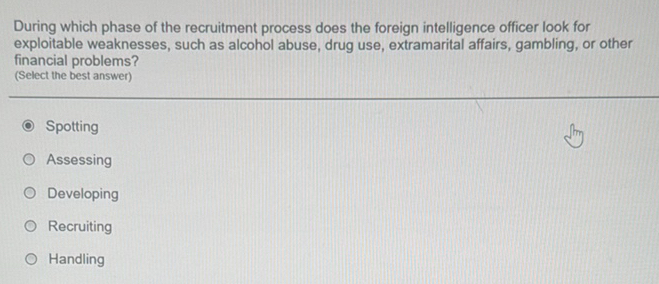 Which Phase the Recruitment Process the Foreign Intelligence Officer ...