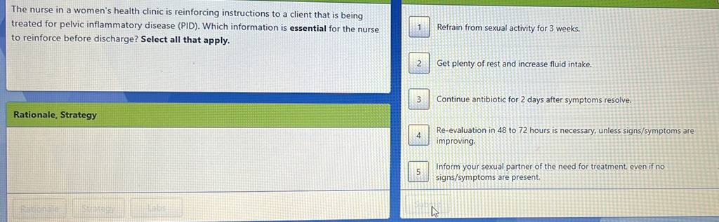 The Nurse in a Women's Health Clinic Is Reinforcing Instructions to a ...