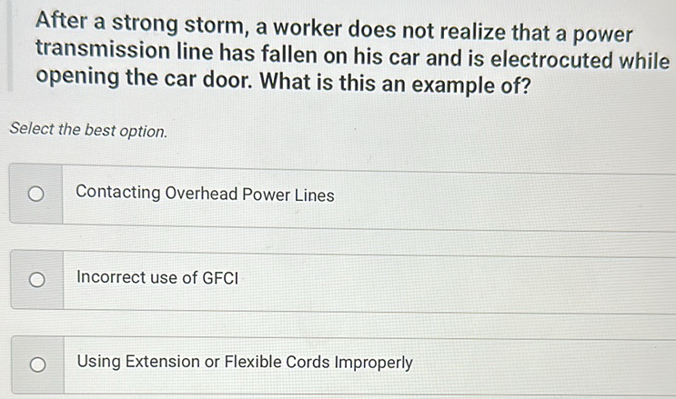 Strong Storm, Worker Does Not Realize That Power Transmission Line Has ...