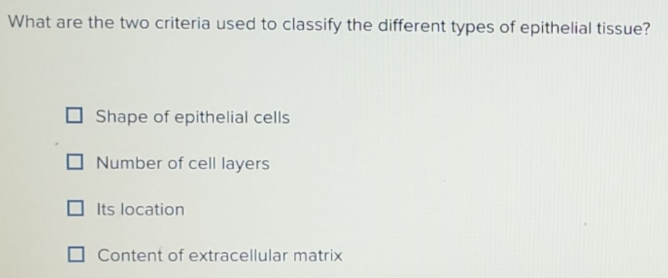 What Are the Two Criteria Used to Classify the Different Types of Epithelial Tissue? Shape of ...