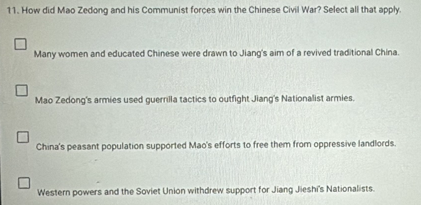 11. How Did Mao Zedong and His Communist Forces Win the Chinese Civil ...