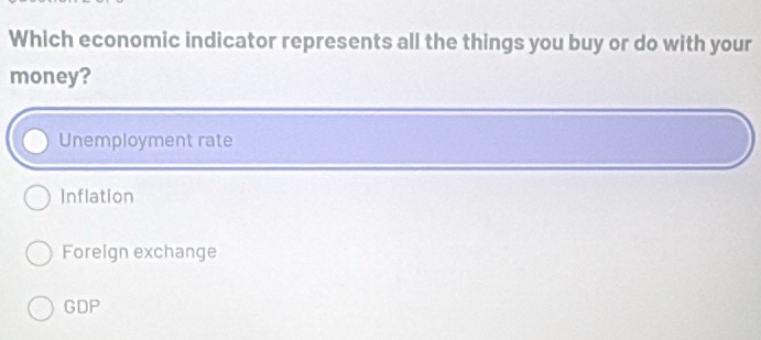 Which Economic Indicator Represents the Things You Buy or Do with Your ...
