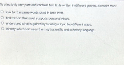 To Effectively Compare and Contrast Two Texts Written in Different ...
