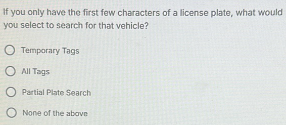 If You Only Have the First Few Characters of a License Plate What Would ...