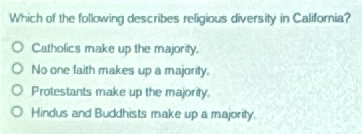 Which Following Describes Religious Diversity California? Catholics ...