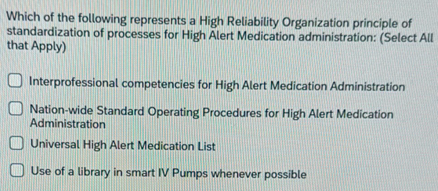 Which Following Represents High Reliability Organization Principle ...