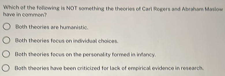 Which of the Following Is NOT Something the Theories of Carl Rogers ...