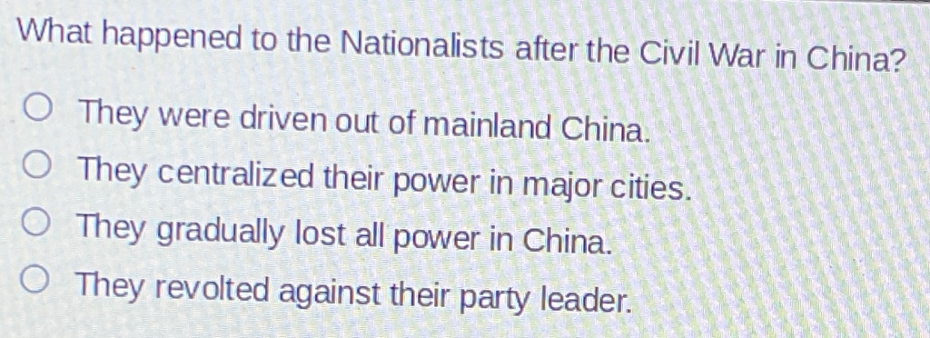 What Happened to the Nationalists the Civil War in China? They Were ...
