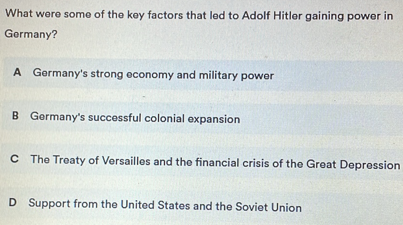 What Were Some of the Key Factors That Led to Adolf Hitler Gaining ...