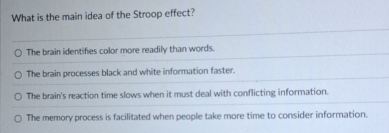 What Is the Main Idea of the Stroop Effect? The Brain Identifies Color ...