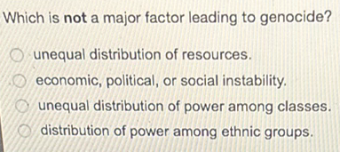 Which Major Factor Leading to Genocide? Unequal Distribution Resources ...