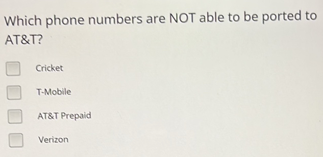 Which Phone Numbers Are NOT Able to Be Ported to AT&T? Cricket T-Mobile ...