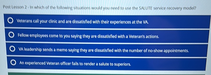 Post Lesson 2-In Following Situations You Need Use SALUTE Service ...
