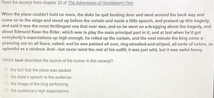 Read the Excerpt Chapter 23 The Adventures Huckleberry Finn, When the ...