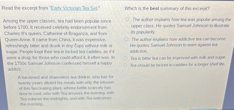 Read the Excerpt from "Early Victorian Tea Set!" Among the Upper ...