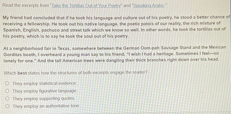 Read the Excerpts "Take the Tortillas Out Your Poetry" "Speaking Arabic ...