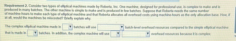 Requirement 2. Consider Two Types of Elliptical Machines Made by ...