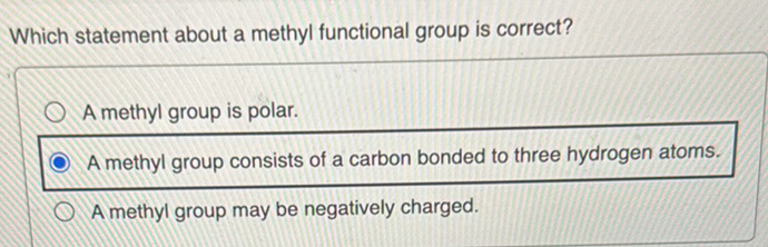 Which Statement About a Methyl Functional Group Is Correct? A Methyl ...