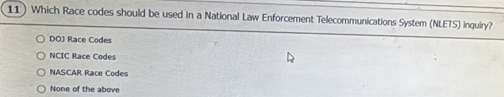 (11) Which Race Codes Should Be Used in a National Law Enforcement ...