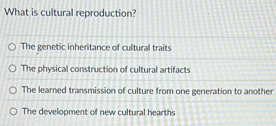What Is Cultural Reproduction? The Genetic Inheritance of Cultural ...
