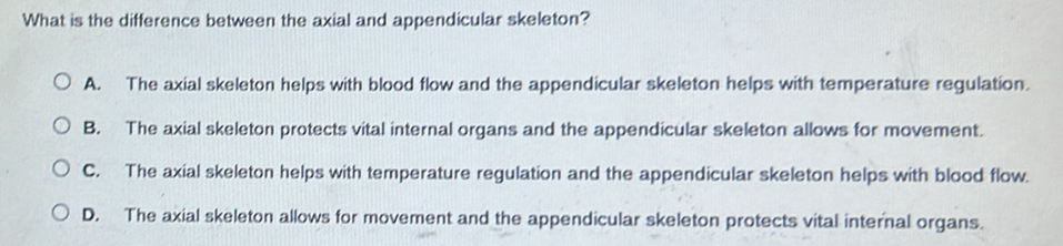 Difference Axial Appendicular Skeleton? A. Axial Skeleton Helps with ...