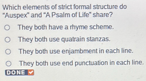 Which Elements of Strict Formal Structure Do "Auspex"and "A Psalm of ...